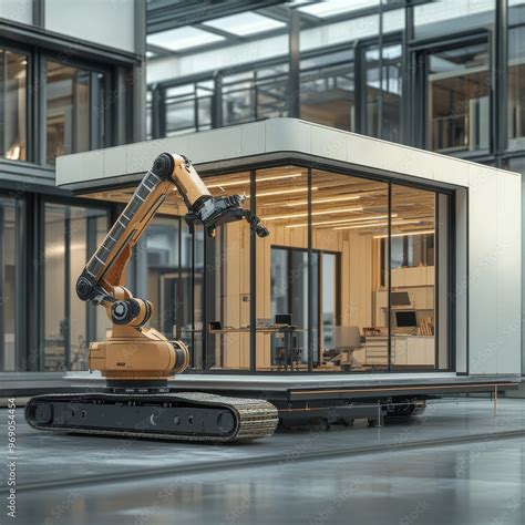 Autonomous Ai Powered Construction Bots Assembling Modular Homes In