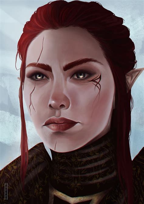 [no Spoilers][oc] Lavellan Portrait I Did For U Hydlee R Dragonage