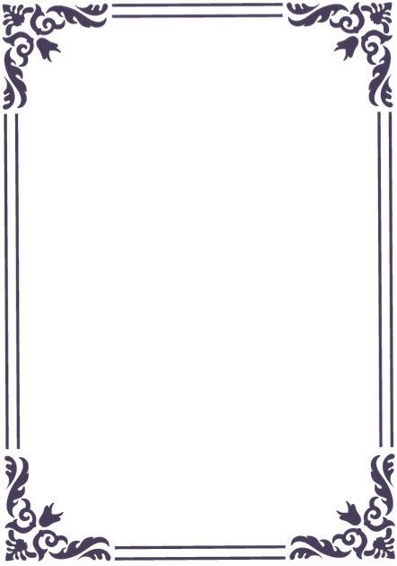 Marco Para Hoja Elegante Morado Marcos Para Hojas