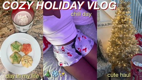 Cozy Holiday Vlog Chill Day Hot Cocoa And Mini Haul Youtube