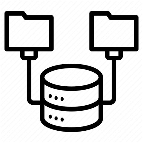 Network Folder File Sharing Database Connection Folder Sharing Icon