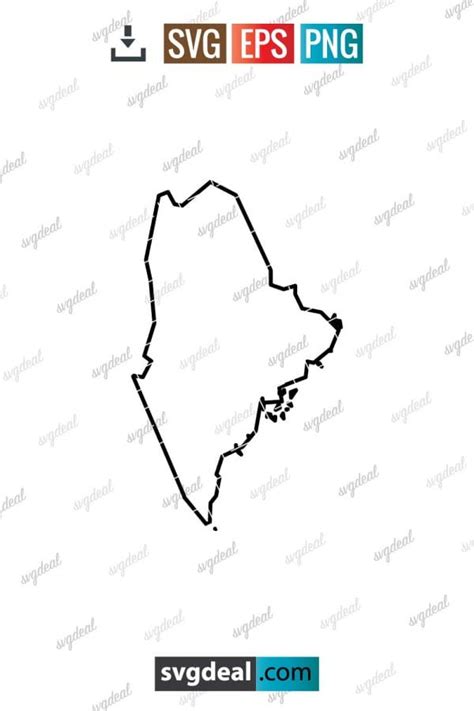 Maine Outline Svg Free Svg Files