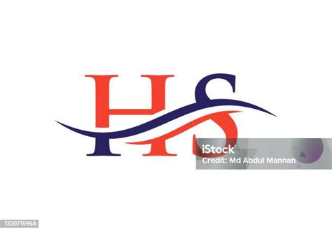 초기 링크 된 문자 Hs 로고 디자인 모던 한 글자 Hs 로고 디자인 벡터 모던 트렌디 결정체에 대한 스톡 벡터 아트 및 기타