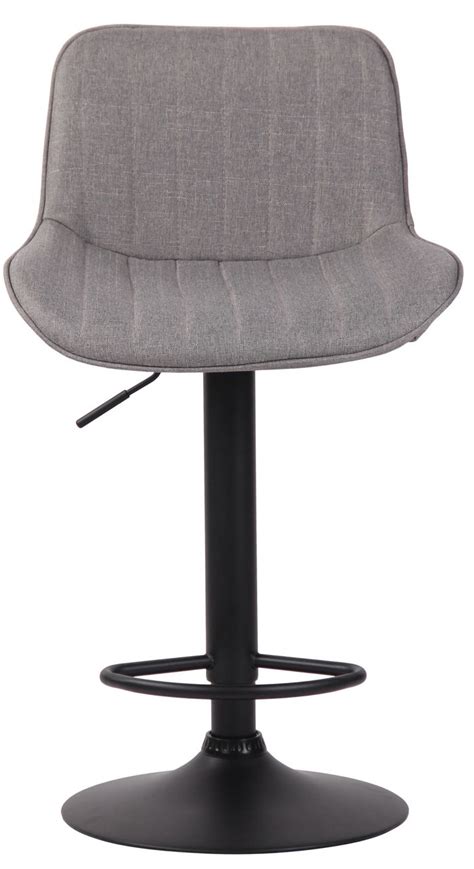 Barhocker Lentini Stoff Schwarz Grau Swisshandel24