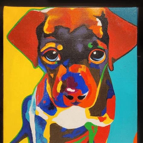 Camille Chatelain After Ron Burns Toby 1990s Oil On Canvas Framed