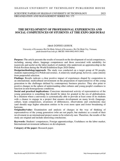 175 Doński Lesiuk Pdf Survey Methodology Worlds Fair