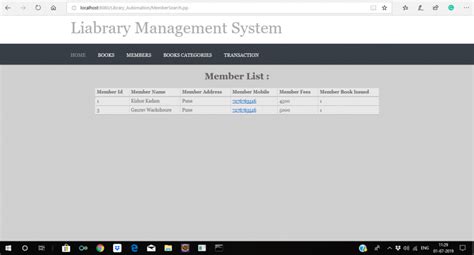 library automation project in jsp with source code and report