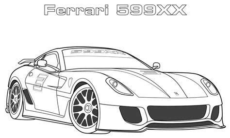 Ferrari 599XX Para Colorear Imprimir E Dibujar ColoringOnly