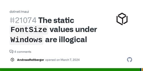 The Static FontSize Values Under Windows Are Illogical Issue