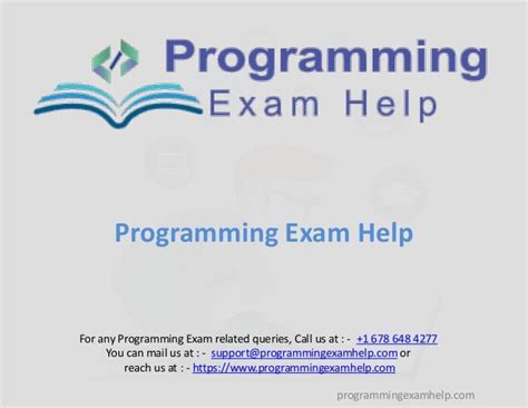 Programming Exam Help PPT