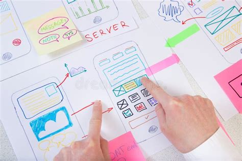 Ux Ui Development In Working Process Stock Photo Image Of Creative Process