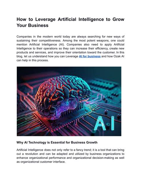 PPT How To Leverage Artificial Intelligence To Grow Your Business PowerPoint Presentation ID