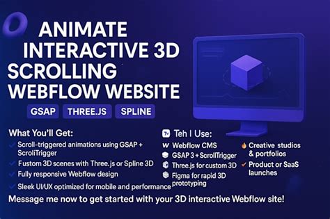 Animate Interactive 3d Scrolling Animated Webflow Website Threejs 3d Spline Gsap By Abdulwaris