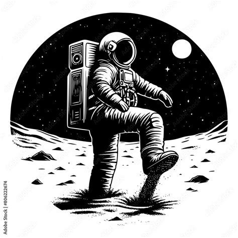Astronaut Moon Astronaut Scene Lunar Astronaut Space Scene