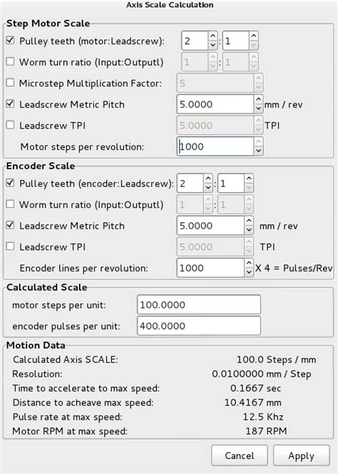 Pncconf And Motor Steps Per Revolution Linuxcnc