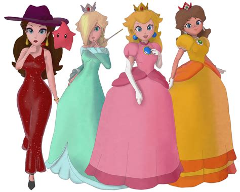 Colorful Mario Princesses No Background By Minyboy5 On Deviantart
