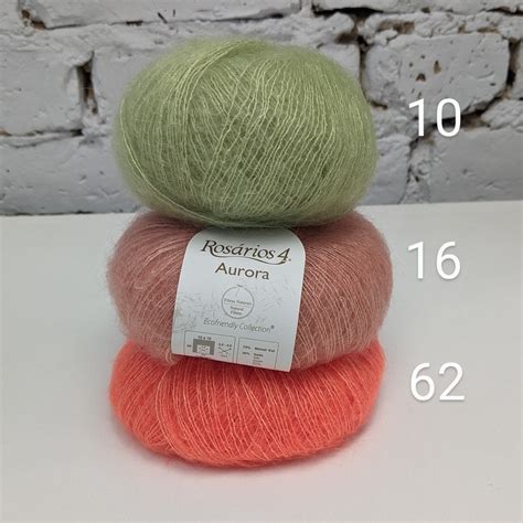 Kazlēnu Mohēras Dzija Aurora Zīda Dzija No Rosarios4 Em Er Yarn Knits