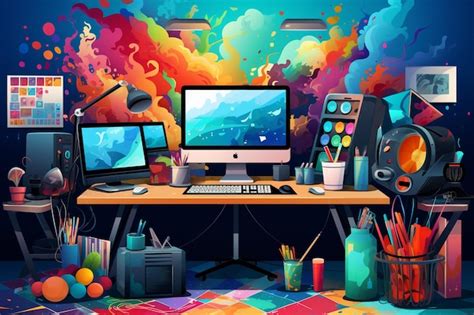 Premium Vector Illustration Of A Creative Teams Workflow