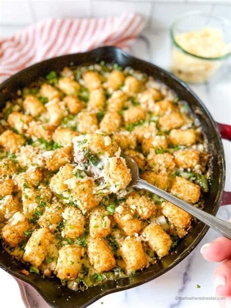 Tater Tot Turkey Casserole The Feathered Nester