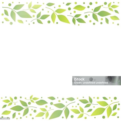 장식적인 줄무늬와 흰색 사각형 배경 위쪽 정렬 아래 녹색 잎 그리고 도트 0명에 대한 스톡 벡터 아트 및 기타 이미지 0명 결혼식 계절 Istock