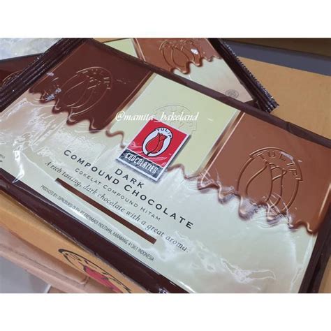 Jual Coklat Tulip Dark Compound Dark Cooking Coklat Dcc 1 Kg