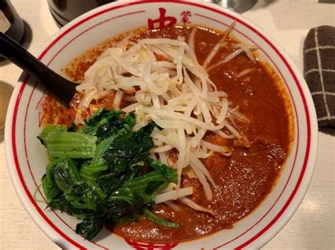 北極ラーメン ほうれん草 7倍 392km 蒙古タンメン中本 新宿店東京都 辛メーター