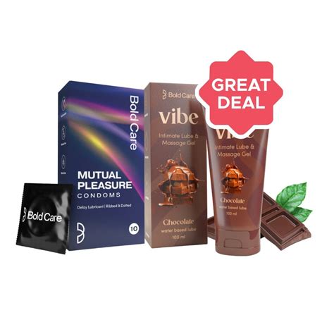 Bold Care Vibe Chocolate Water Based Edible Lubricant Mutual Pleasure