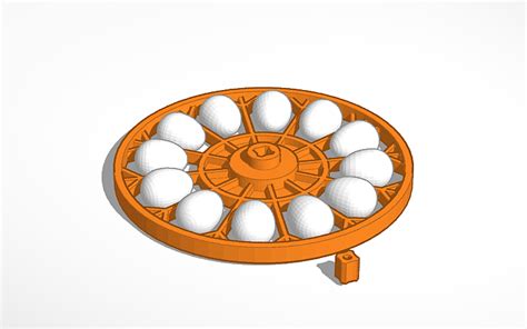3d Design Quail Egg Turner W Bearing Balls Tinkercad