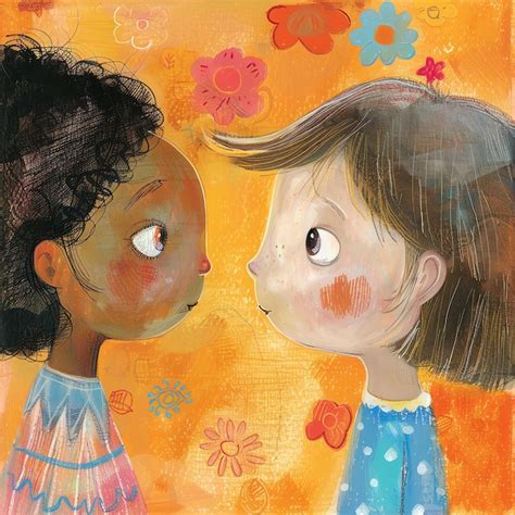 Two Girls Looking At Each Other With The Words The One Is Kissing
