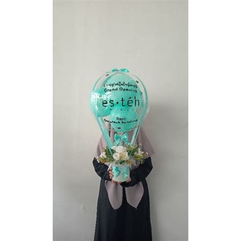 Jual Bisa Dikirim Hari Ini Hot Air Balloon Buket Balon Bunga Premium