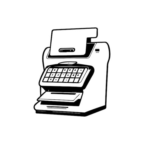 Icône De Caissier Dessin à La Main Couleur Noire élément Vectoriel Et