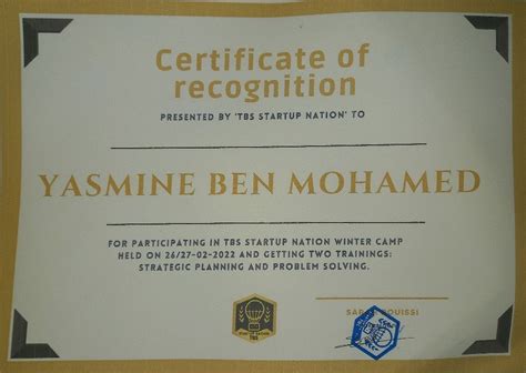 It Was My Absolute Honor To Have Participated In Tbs Startup Nation