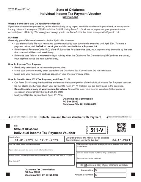 Form 511 V Download Fillable Pdf Or Fill Online Individual Income Tax
