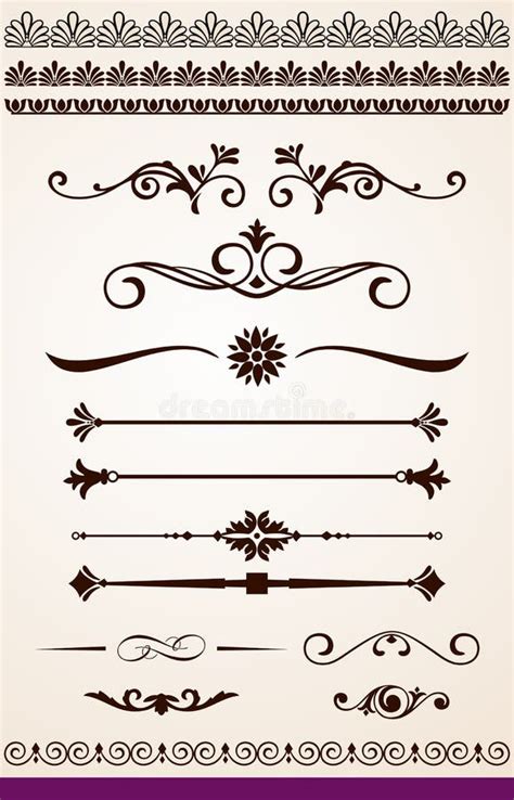 Dividers Borders And Page Decorations Stock Vector Illustration Of