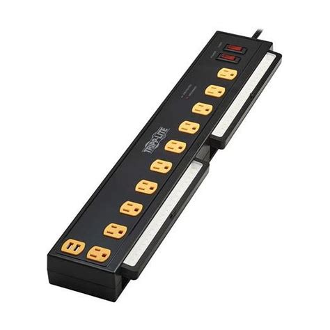 10 Outlet 2 Usb Surge Protector With 10 Ft Cord