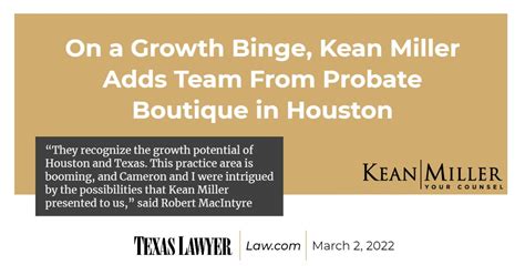 Laura Rahman On Linkedin Kean Millers Houston Office Is Growing