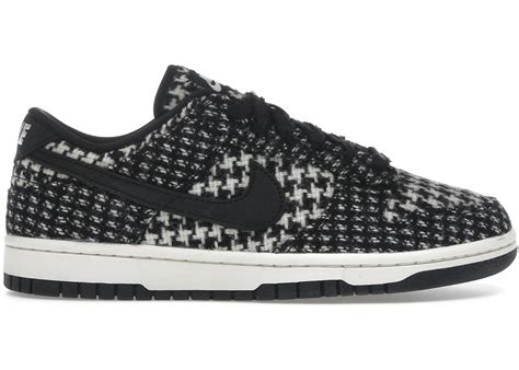 Nike Dunk Low Harris Tweed White Black Multi Womens Hq5036 901 Us