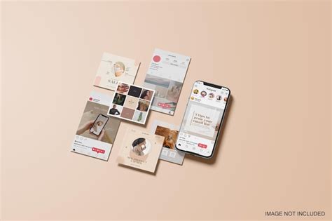 Instagram 피드 및 게시물 템플릿 모형 프리미엄 Psd 파일