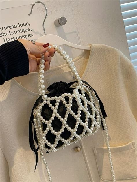Pin On Pearls And Beads In 2024 Hand Beaded Bag Beaded Bags Pearl Bag
