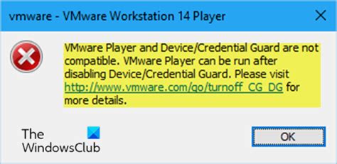 Vmware Workstation And Devicecredential Guard Not Compatible
