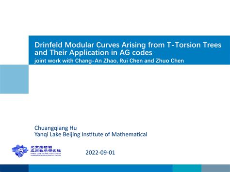 PDF SLIDES Drinfeld Modular Curves Arising From T Torsion Trees And