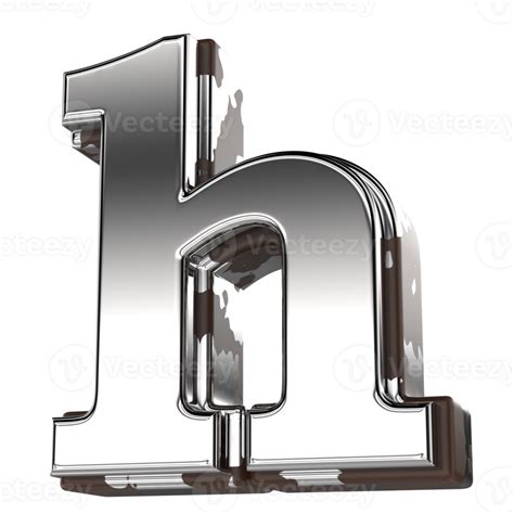 Silver Letter H Small 3d Rendering 39301042 Png