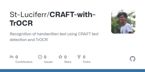 Github St Luciferrcraft With Trocr Recognition Of Handwritten Text