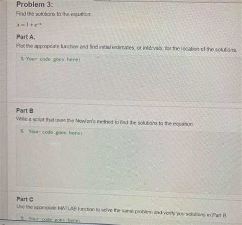 Solved Problem Find The Solutions To The Equation Chegg Com