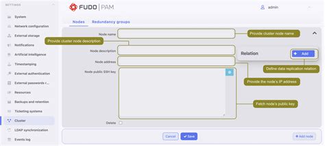 Adding Cluster Nodes — Fudo Pam 52 System Documentation