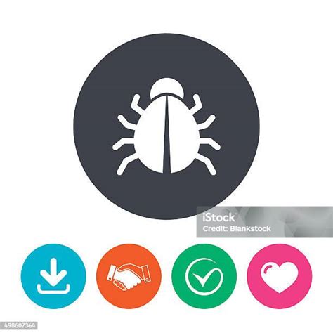 Icône De Bogue Symbole De Virus Logiciel Bug Erreur Vecteurs Libres De