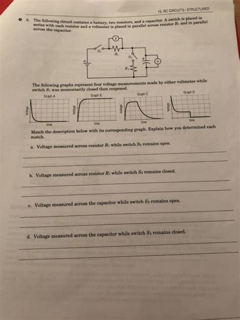 Solved 15 RC CIRCUITS STRUCTURED 3 The Following Circuit Chegg Com