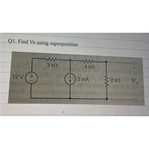 solved q1 ﻿find vo using superposition