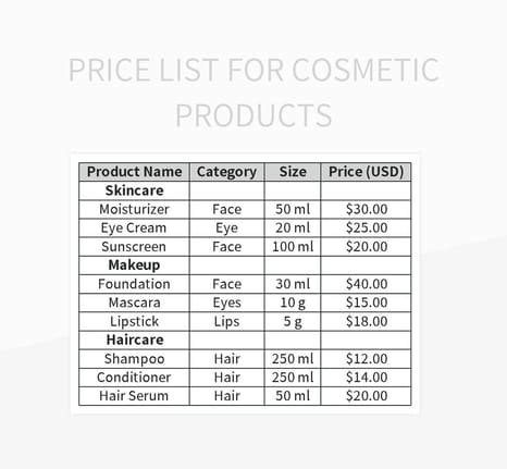 Free Price Comparison Templates For Google Sheets And Microsoft Excel Slidesdocs