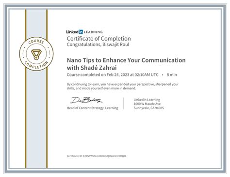 biswajit roul on linkedin certificate of completion